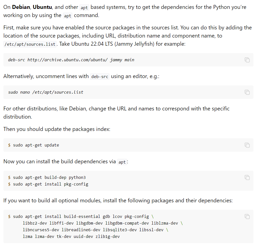 build source code of cpython record